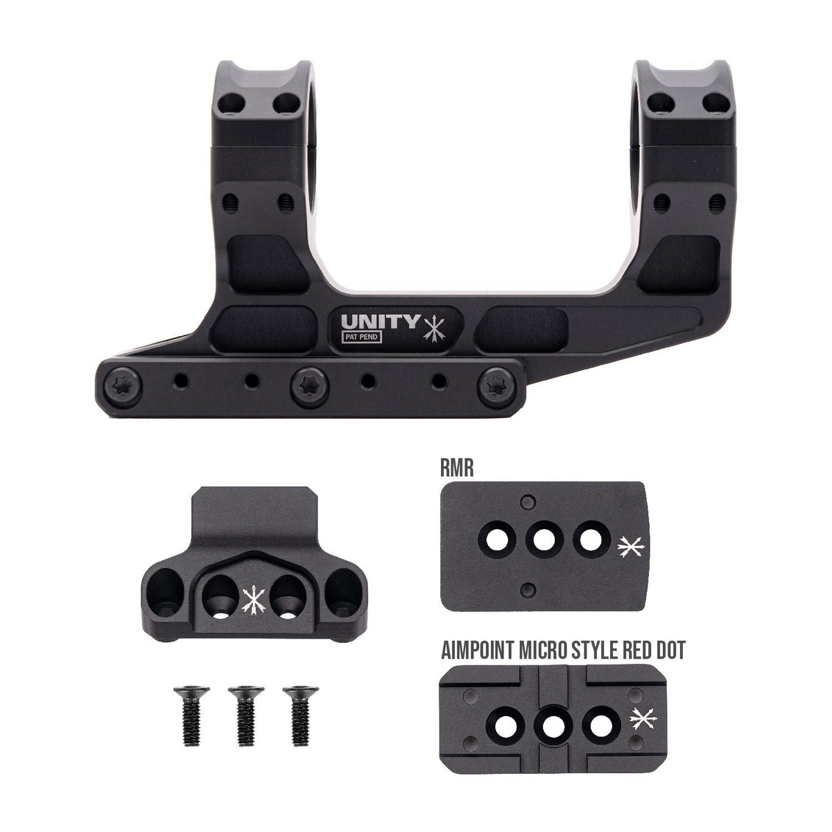 PTS Unity Tactical FAST LPVO Optics Mount Set (Black) | Bunny Workshop